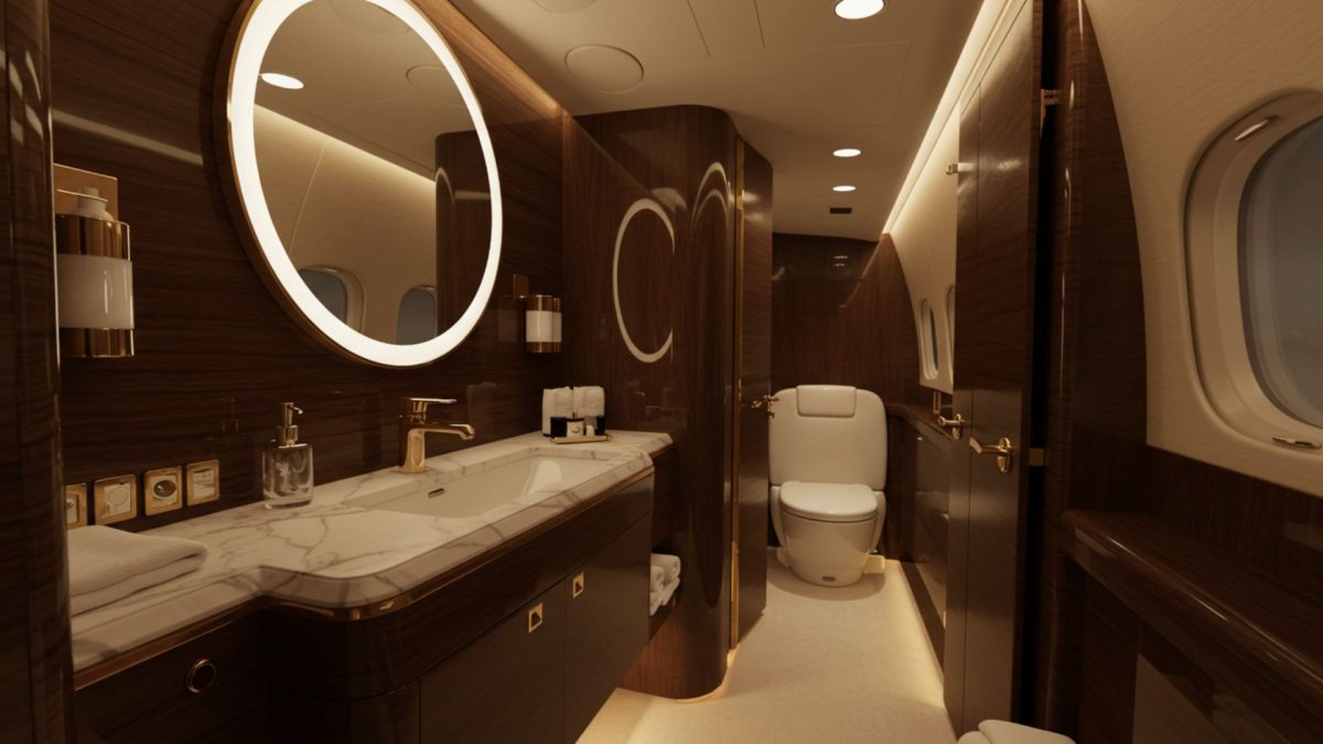 Luxury Airplane Bathroom: Elevating In-Flight Comfort and Style ...
